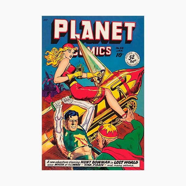 Lámina fotográfica «Planet Comics Vintage Skeleton Arms Vintage Sci Fi ...