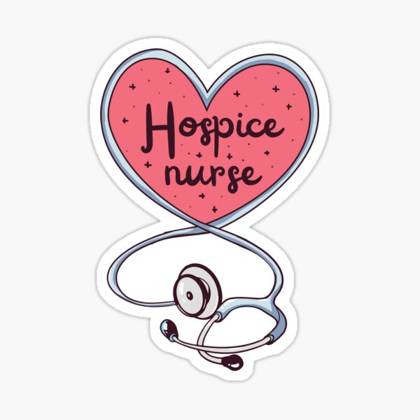 "Hospice Nurse Heart Cartoon For Hospice Workers" Sticker for Sale by ...