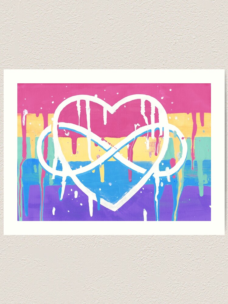 "Pansexual & Polyamorous: Painted Pride Flag" Art Print for Sale by ...