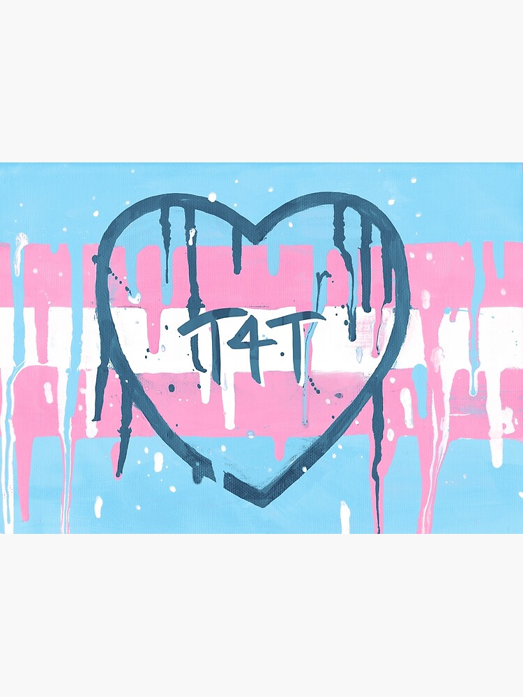 "Trans for Trans / T4T: Painted Pride Flag" Poster by Lewin-Wild ...