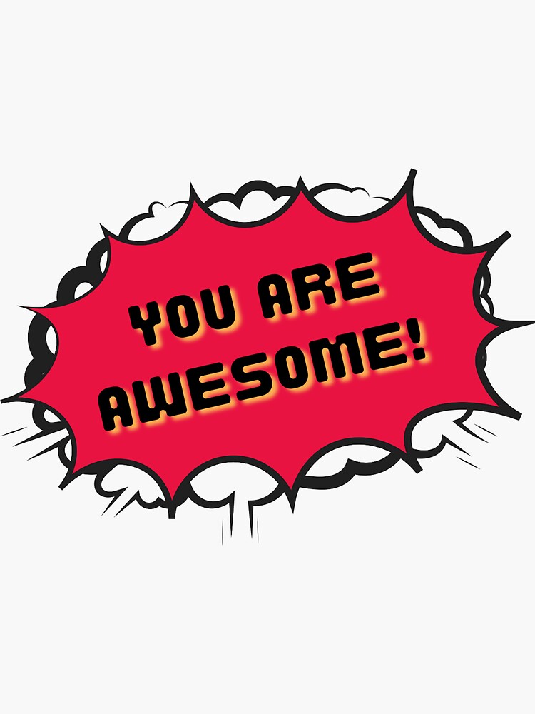 "Awesome Sticker" Sticker for Sale by Greymint22 | Redbubble