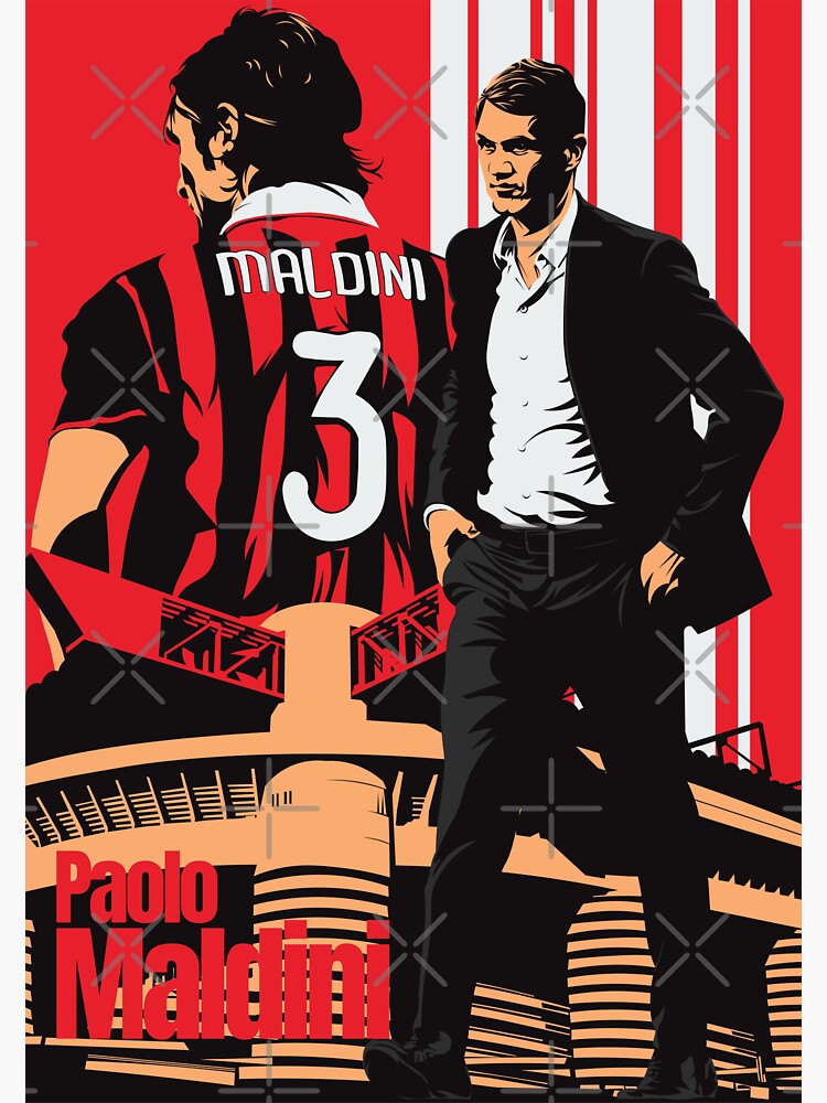 "Paolo Cesare Maldini" Sticker for Sale by Dmx999 | Redbubble