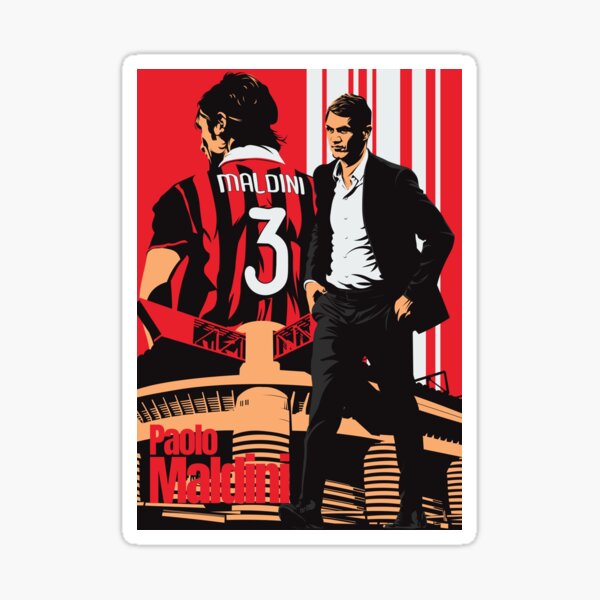 "Paolo Cesare Maldini" Sticker for Sale by Dmx999 | Redbubble
