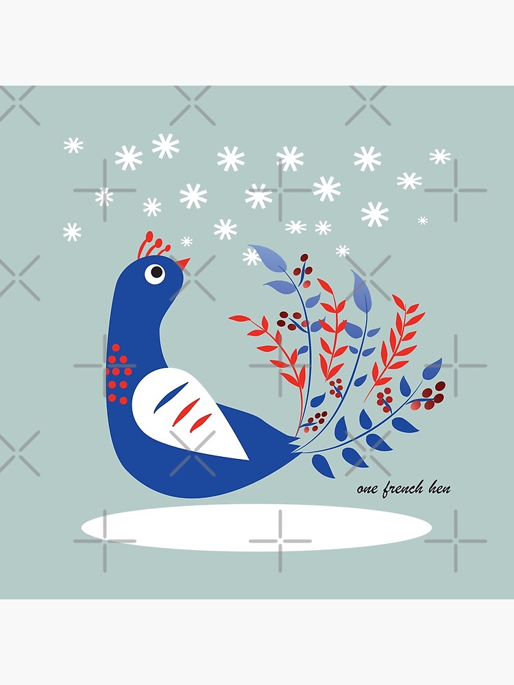 "One French Hen - white" Poster by FlowerCloud | Redbubble