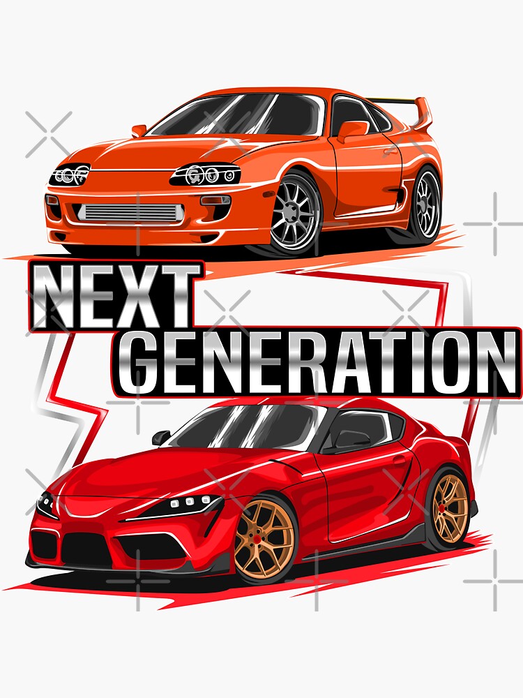 "Supra Next Generation MK4 & MK5" Sticker by Ryzdesain | Redbubble