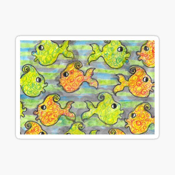 " animals series - fish 1" Sticker by walterfest | Redbubble