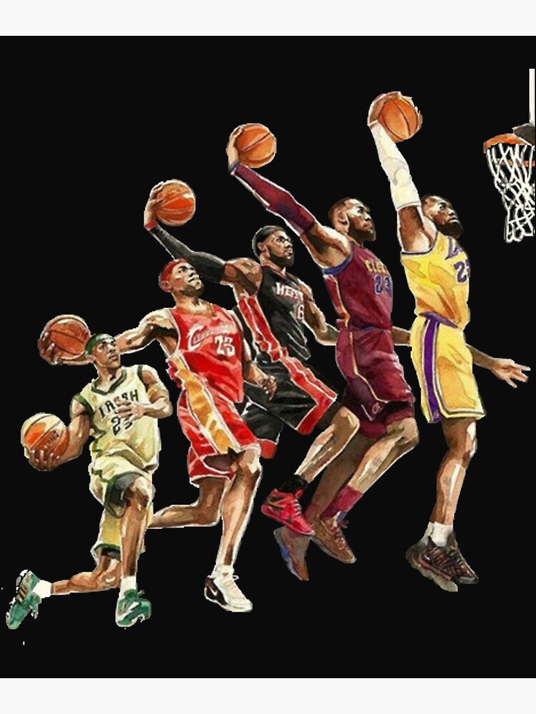 "The Evolution of Lebron James NBA Los Angeles Lakers" Poster for Sale ...