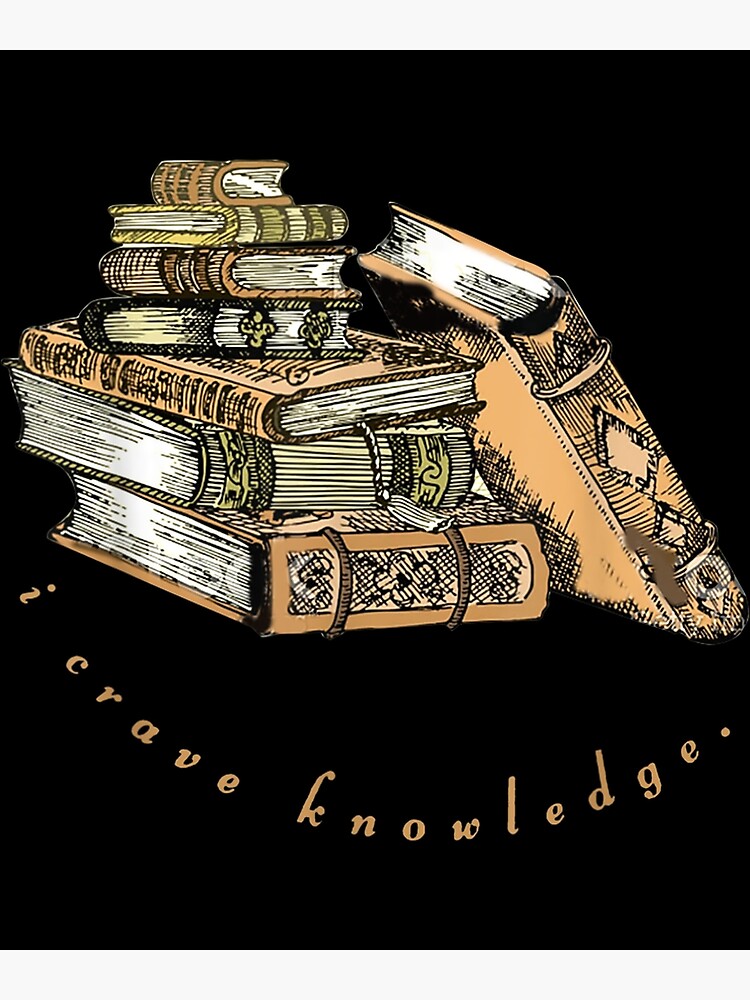 "I Crave Knowledge Dark Academia Book Lover Greek Quote" Poster for ...