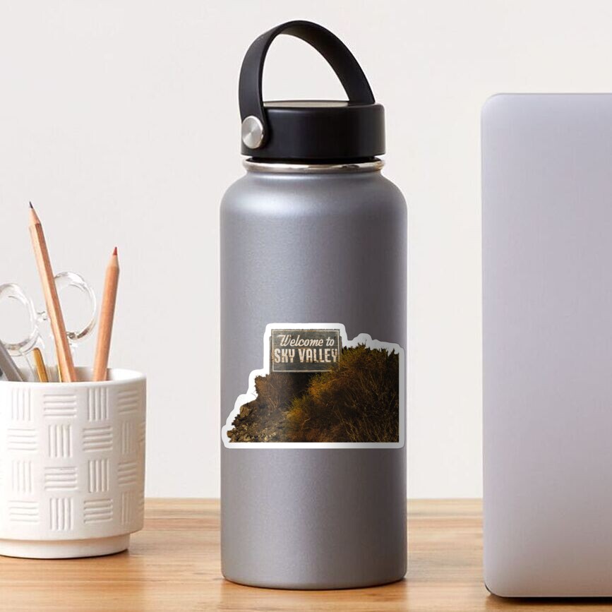 "Welcome to Sky Valley - Sign" Sticker for Sale by cantasaurus-rex ...