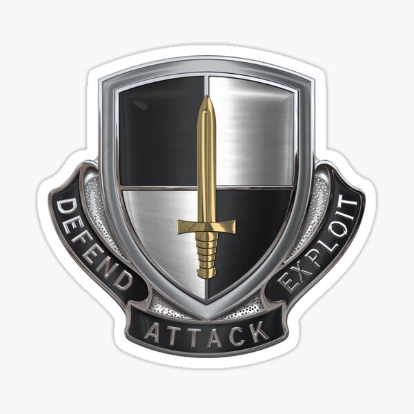 "U.S. Army Cyber Corps - Regimental Insignia over Blue Velvet" Sticker ...