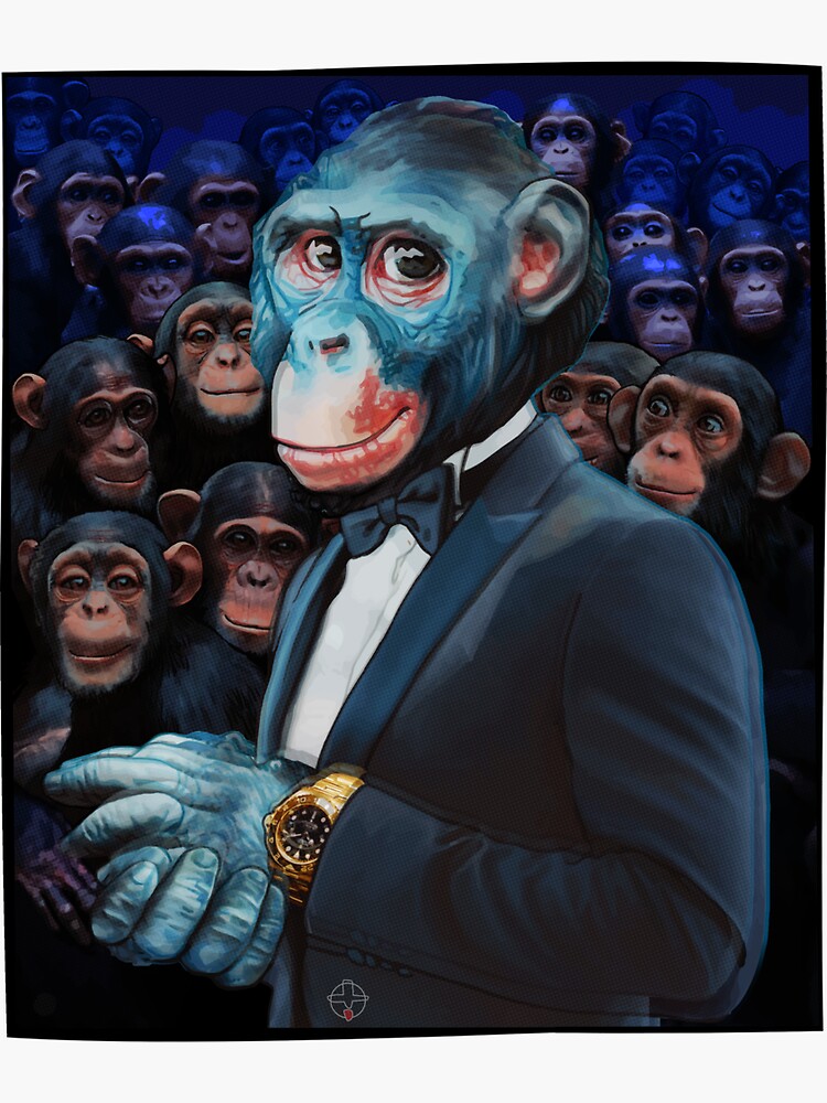 "blurred monkey" Sticker by talvutattoo | Redbubble