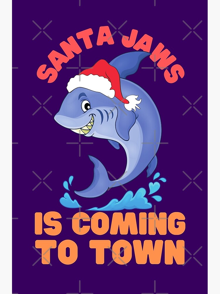 "Santa Jaws" Poster by 12-to-12-dollar | Redbubble