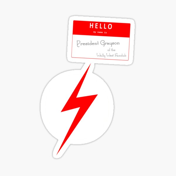 "President Grayson of the Wally West Fanclub " Sticker by AliciaPurcel ...