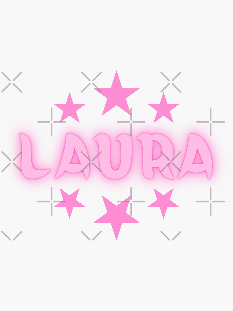 "Lovely Girl Named Laura" Sticker by PatternsUp | Redbubble