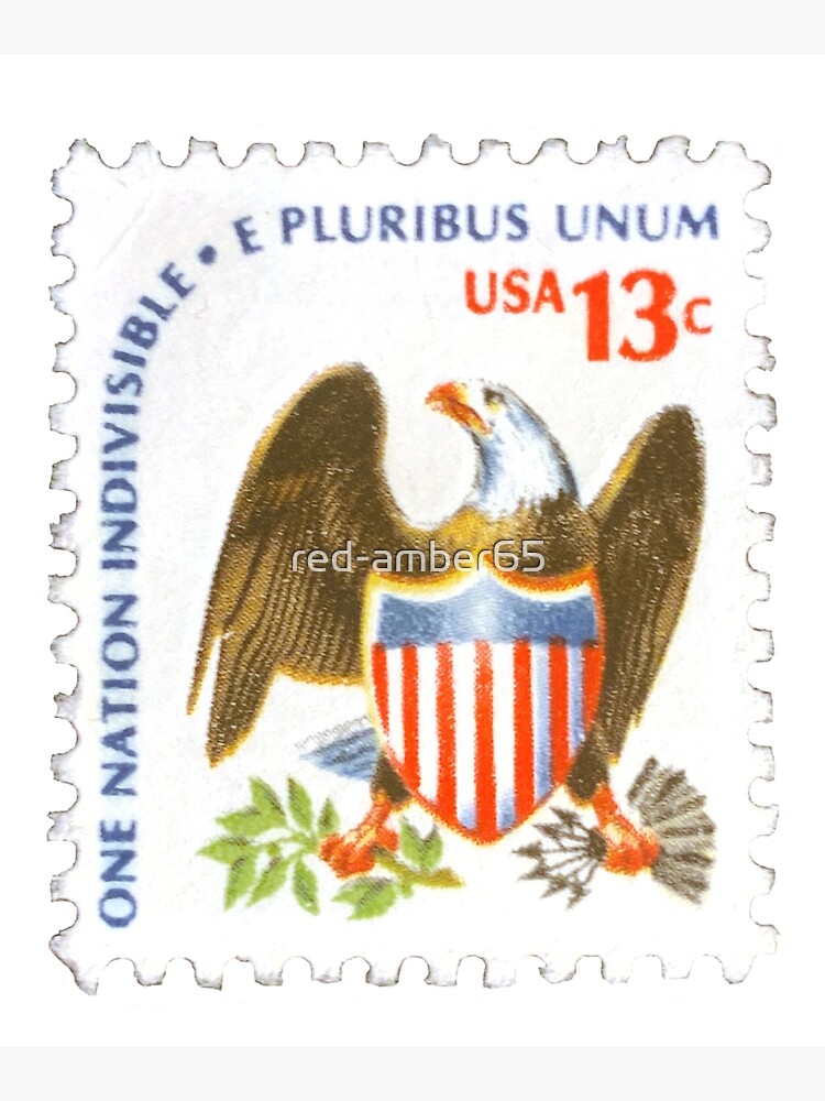 "Vintage USA Eagle Shield 13c Postage Stamp" Poster for Sale by red ...
