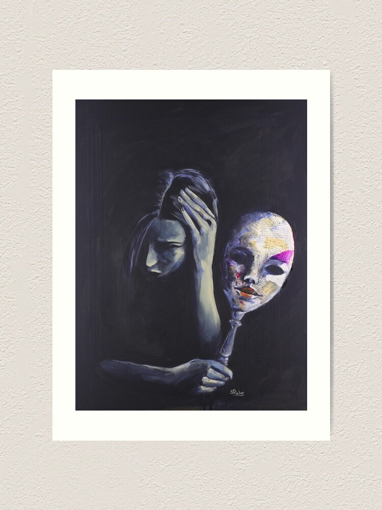 "The Mask She Hides Behind" Art Print for Sale by Sara Riches | Redbubble