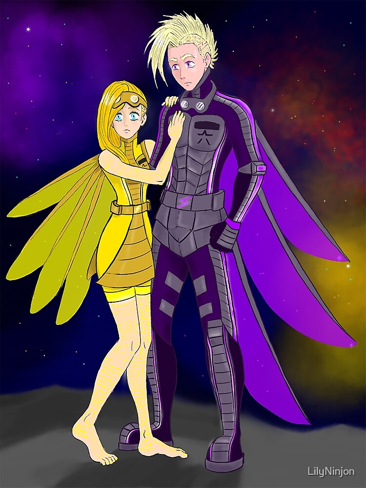 "Lilin and Eddie, my OCs - Cyborg angels - Starset inspired art" Poster ...