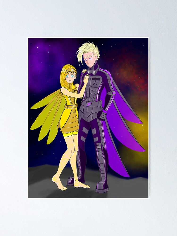 "Lilin and Eddie, my OCs - Cyborg angels - Starset inspired art" Poster ...