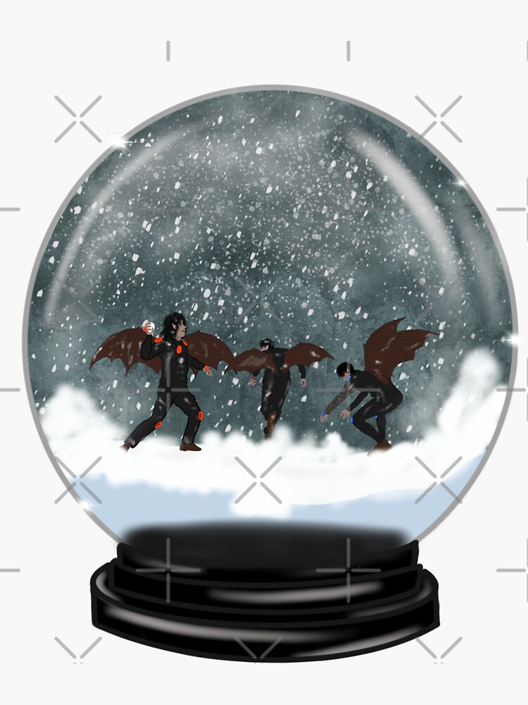 Pegatina for Sale con la obra «Lucha de bolas de nieve de Illyrian Bat ...