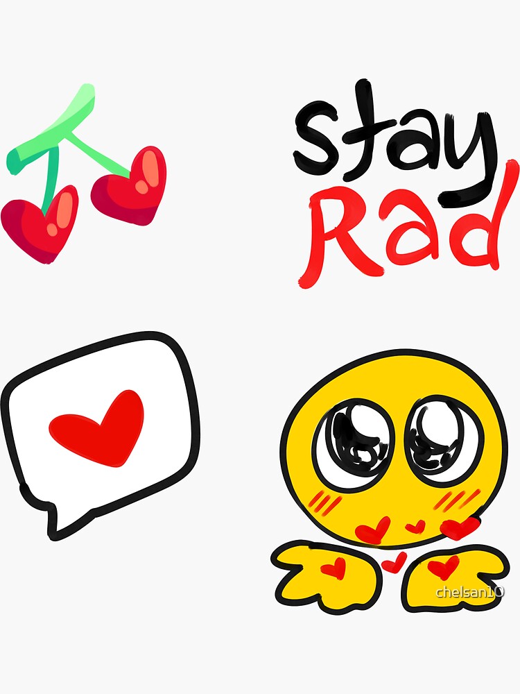 "Red scrapbook sticker" Sticker by chelsan10 | Redbubble