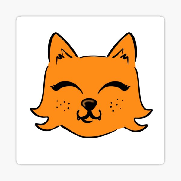 "Cute smiling orange cat" Sticker for Sale by BiancaBechisi | Redbubble