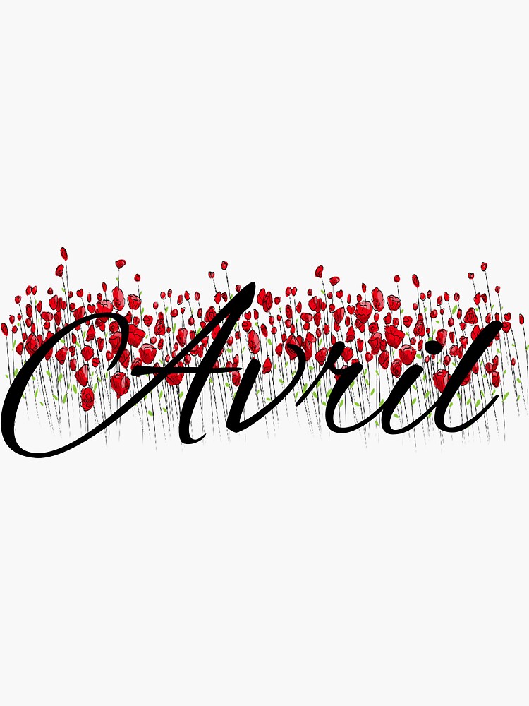"Avril name" Sticker by Areashor | Redbubble