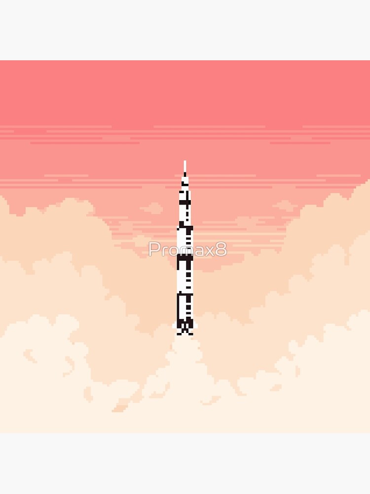Saturn V pixel art Premium Matte Vertical Poster sold by Khurram ...