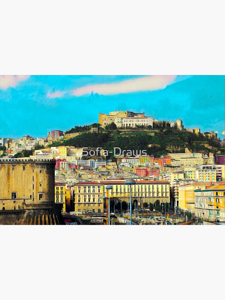 "Napoli Skyline" Poster for Sale by Sofia-Draws | Redbubble