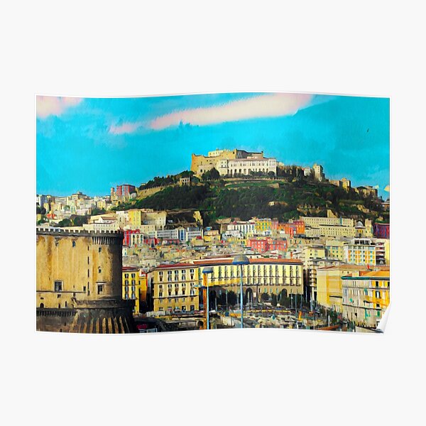 "Napoli Skyline" Poster for Sale by Sofia-Draws | Redbubble