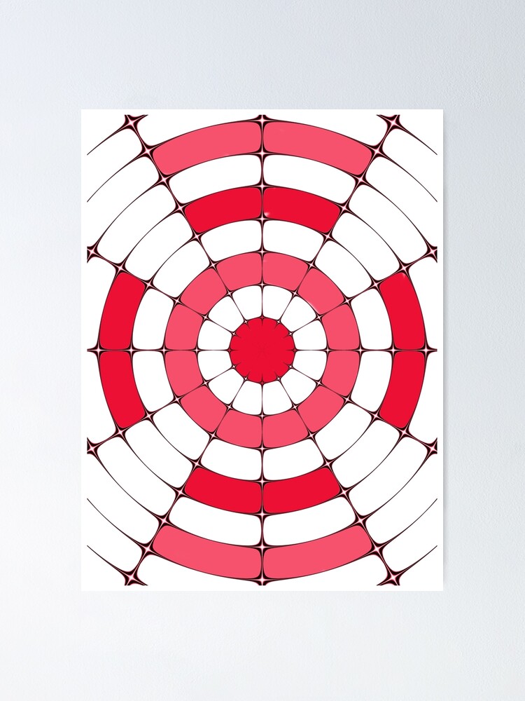 "Red Retro Mod Vintage 70's patterns " Poster for Sale by PlanetMonkey ...