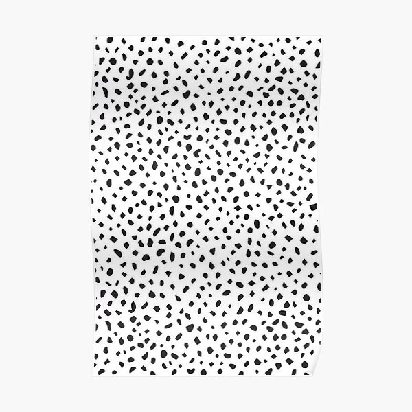"Preppy Black and White Dots" Poster for Sale by ERLstickers | Redbubble