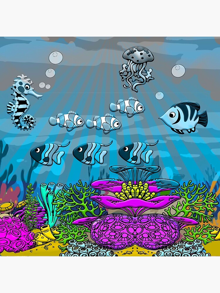 Póster «Camiseta de dibujos animados The Simpsons Fish Tank, Seahorse ...