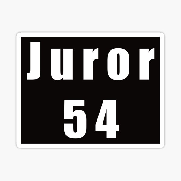 "Juror 54 sticker" Sticker by Yuchi1 | Redbubble