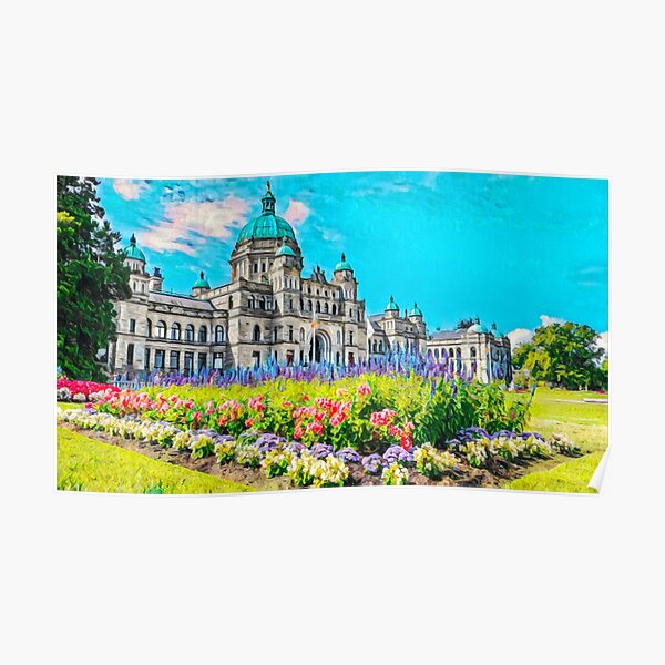 "Victoria, British Columbia" Poster for Sale by Sofia-Draws | Redbubble