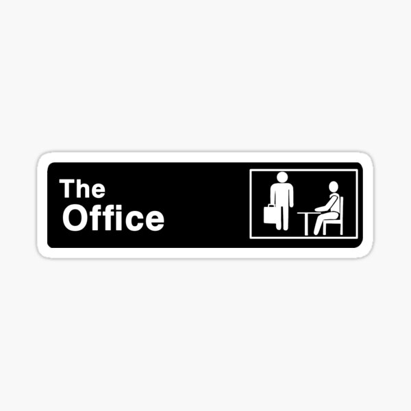 "The office-sitcom logo design" Sticker by digitalsbyannnn | Redbubble