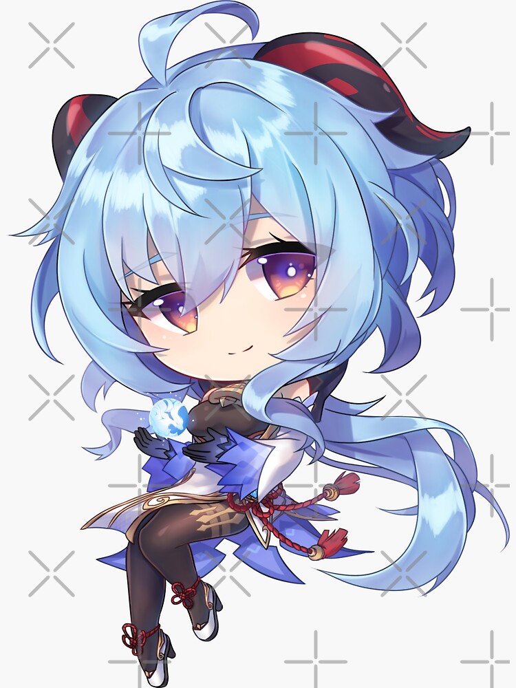 Pegatina «Pegatina Genshin Impact Chibi Ganyu» de sketchmoestudio ...