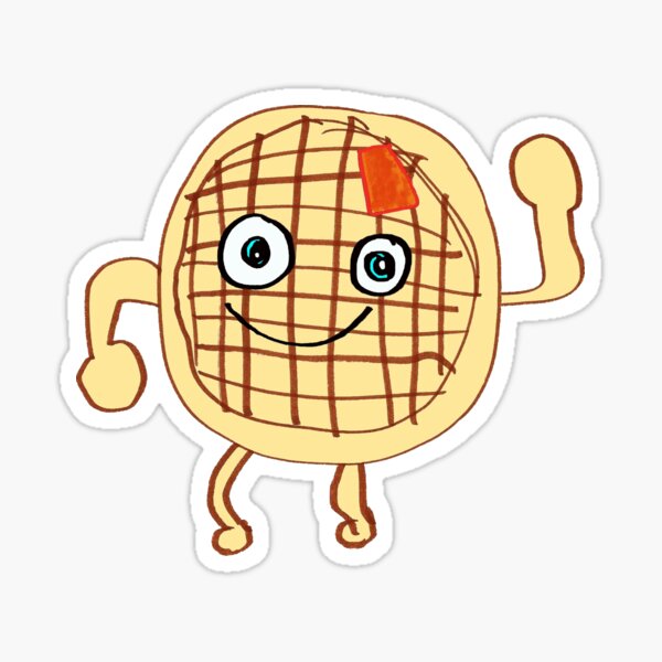 "Waffleman" Sticker by CJDM | Redbubble