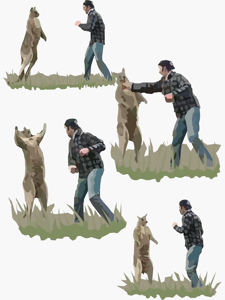 "roo-de punch" Sticker for Sale by mitalica-fing | Redbubble