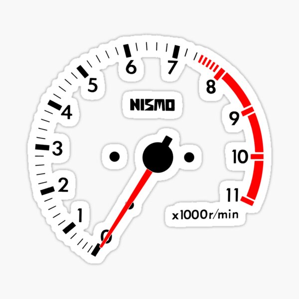 "NISSAN N カ ン ン ン (NISSAN skyline) R32 NISMO rev counter" Sticker for ...