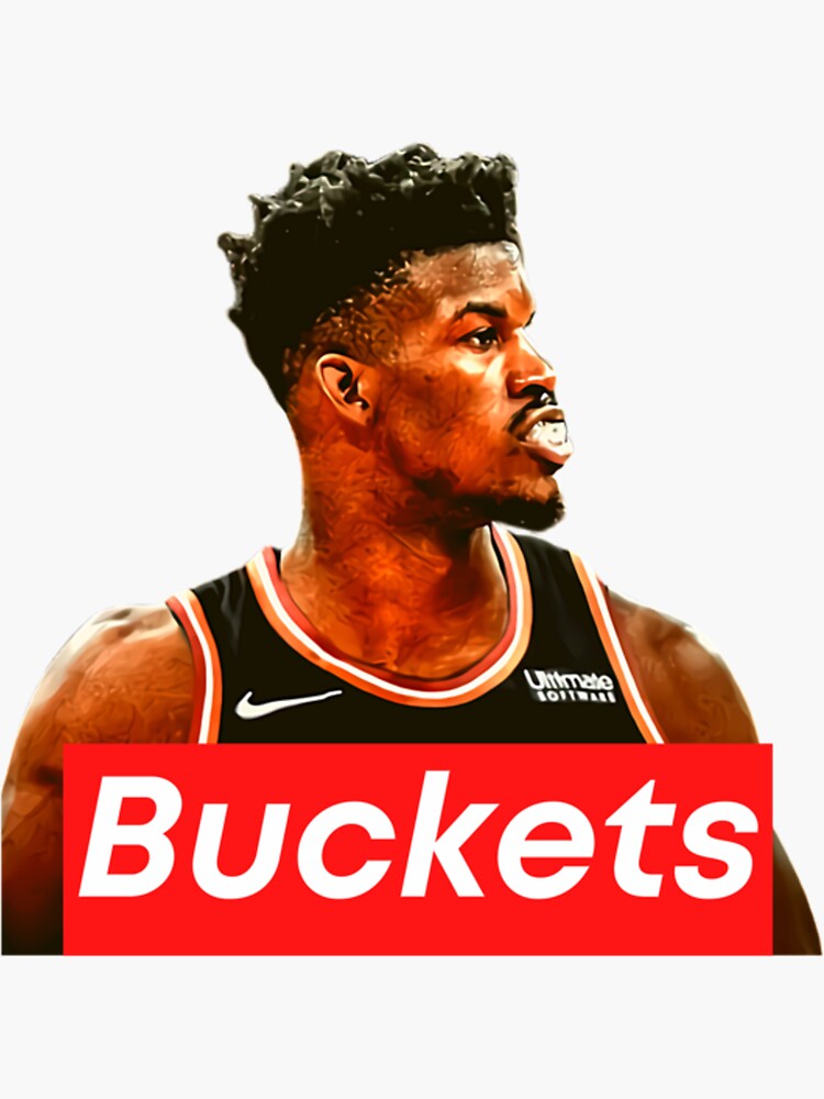 "Jimmy Butler Buckets Clutch King" Sticker for Sale by Belloring ...