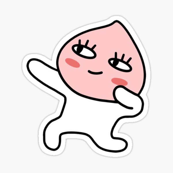 "Cool Apeach" Sticker by IsaacReeves | Redbubble