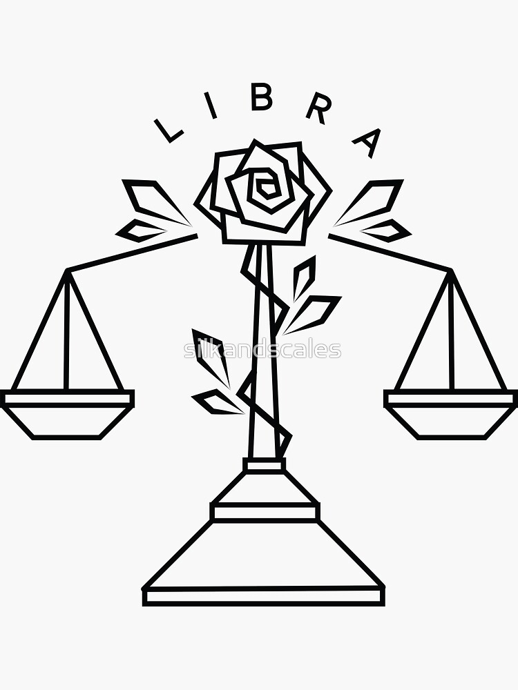 "Libra zodiac sign, Astrology, Black and White Geometric, Minimalist ...