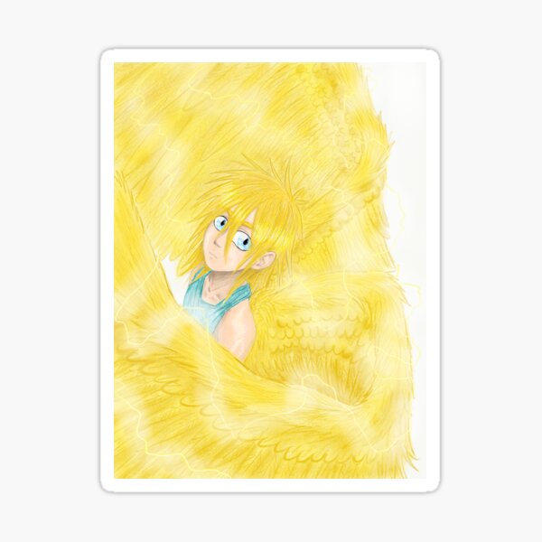 "William - lightning angel OC" Sticker for Sale by LilyNinjon | Redbubble