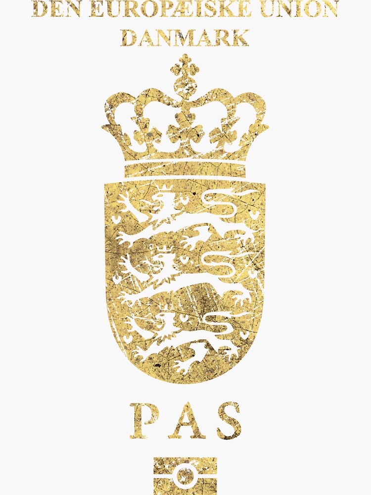 "Vintage Danish Passport" Sticker for Sale by Lidra-Redesign | Redbubble