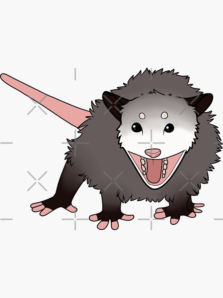 "Screaming Possum" Sticker for Sale by spadesir | Redbubble