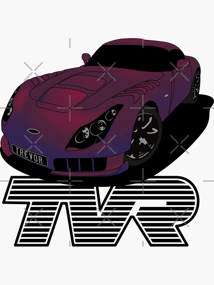 "TVR Sagaris Chromaflair" Sticker by AutomotiveArt | Redbubble