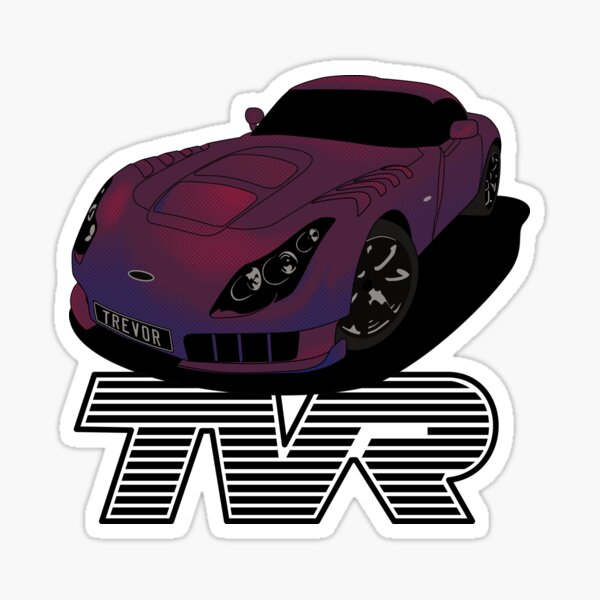 "TVR Sagaris Chromaflair" Sticker by AutomotiveArt | Redbubble