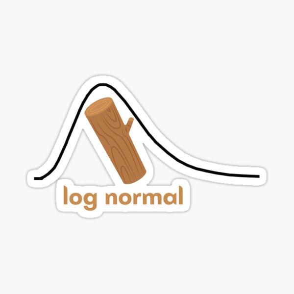 "log normal distribution" Sticker for Sale by anphinasdesigns | Redbubble
