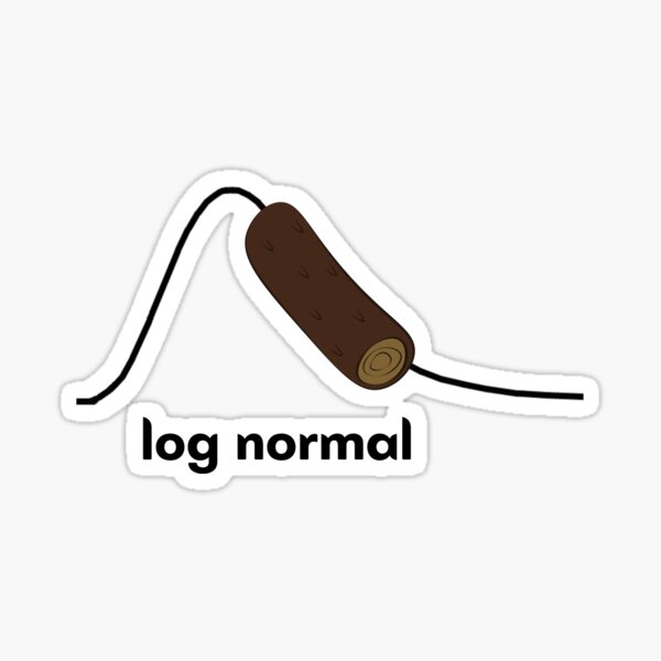 "log normal distribution" Sticker for Sale by anphinasdesigns | Redbubble