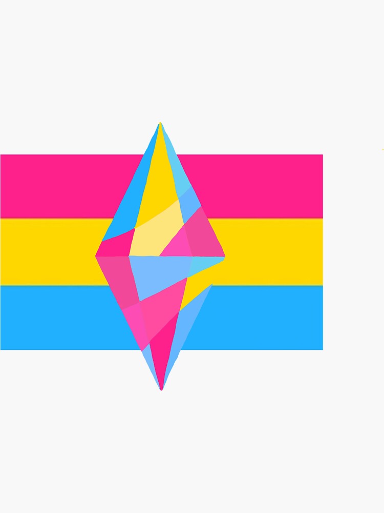 "Pansexual Pride Flag with Plumbob Sims 4" Sticker for Sale by LeahSFox ...